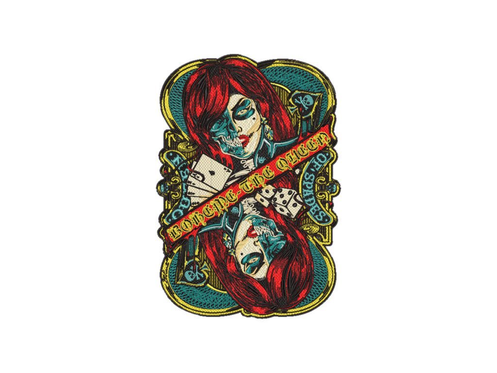 Gasp Queen Spades Machine Embroidery Pattern » Experts Punch